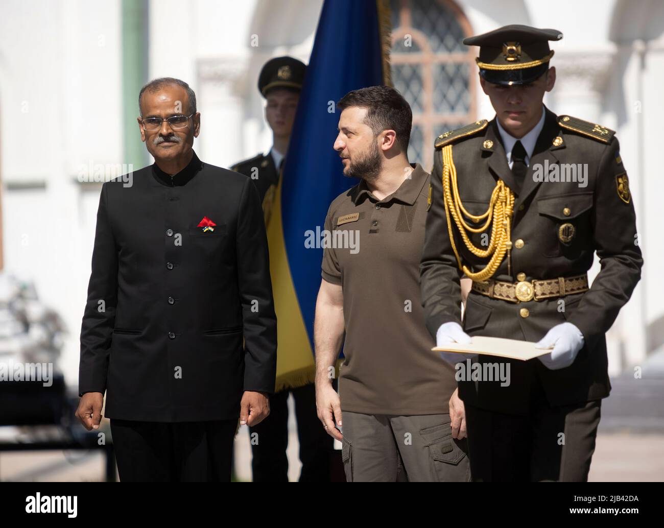 Der Präsident der Ukraine, Volodymyr Zelensky, erhielt heute die ...