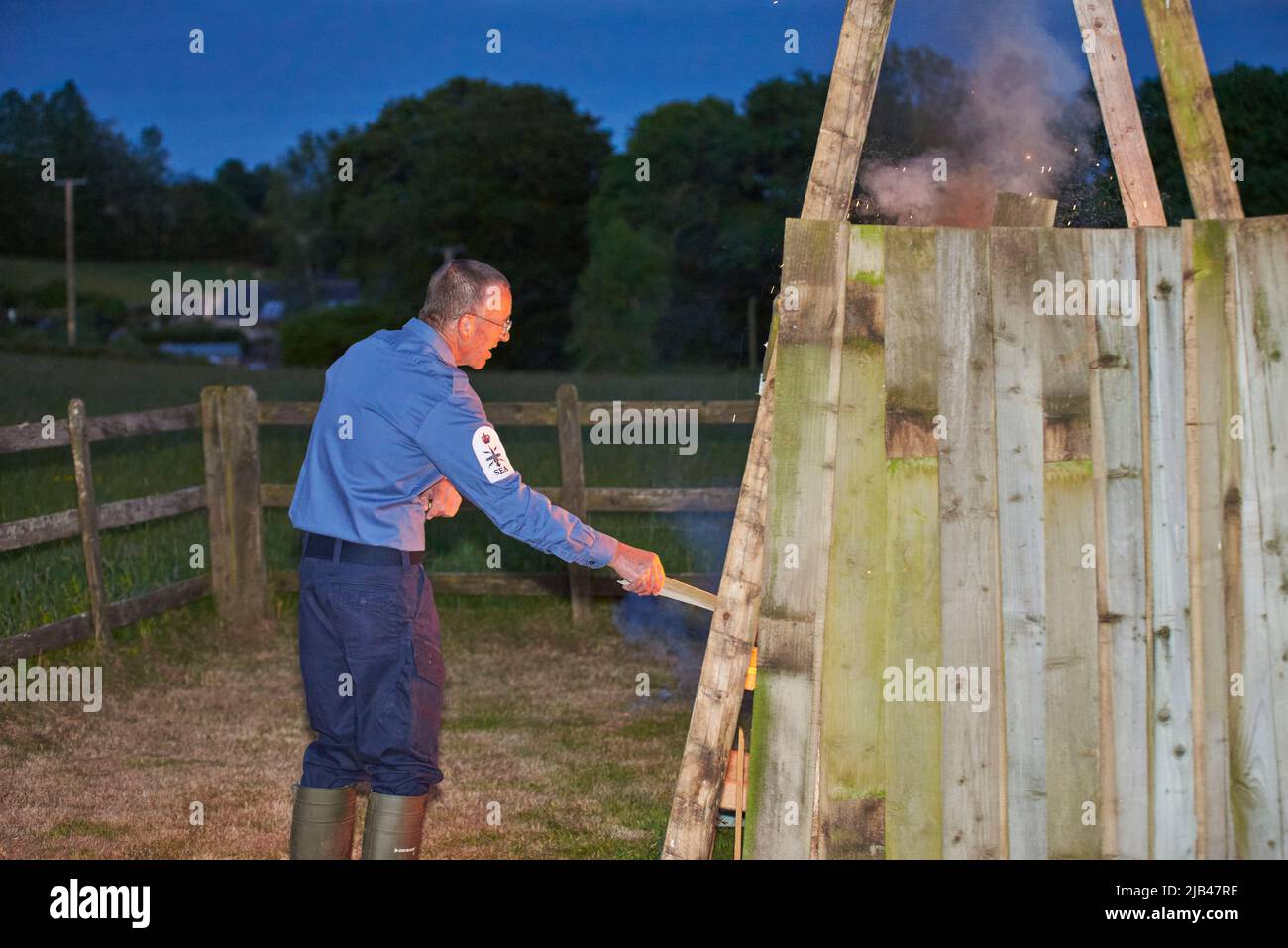 Bickington, Devon, Großbritannien. 2.. Juni 2022. David Briddock, (Royal Navy, pensioniert ...
