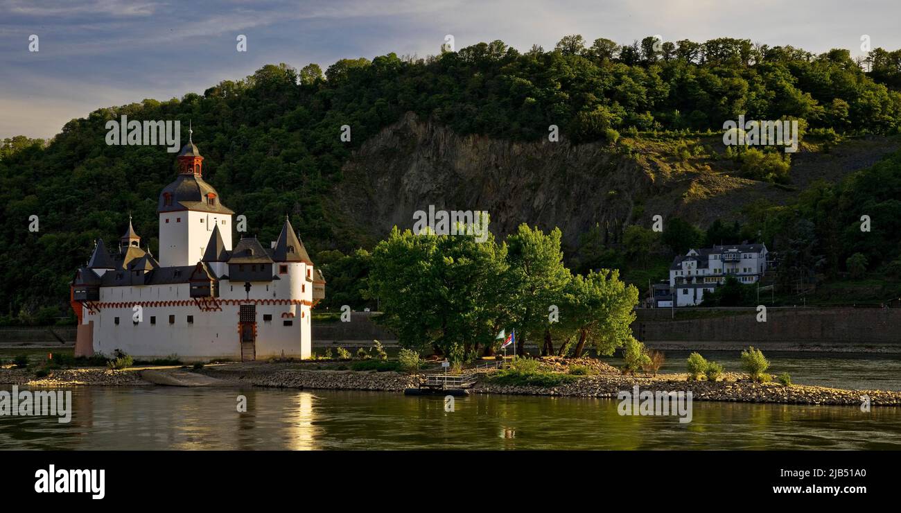 Schloss Pfalzgrafenstein, Inselburg am Rhein, UNESCO-Weltkulturerbe ...