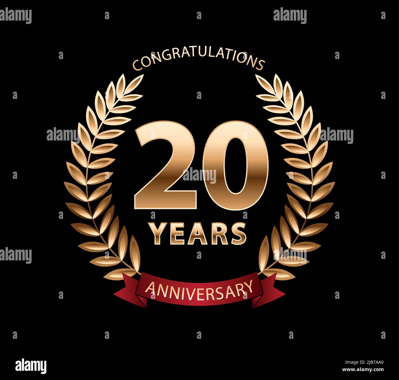 20 Jahre goldener Lorbeerkranz zum Jubiläum. Logo zur Jubiläumsfeier ... 20 Jahre goldener Lorbeerkranz zum Jubiläum. Logo zur Jubiläumsfeier ...
