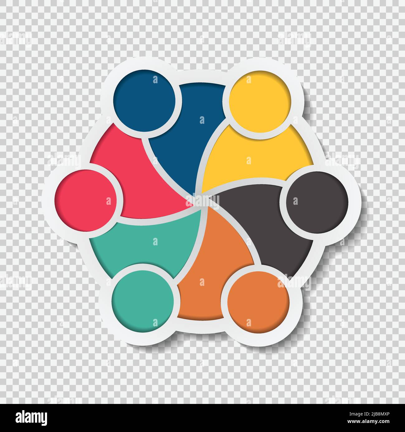 Meeting Teamwork Room Menschen logo.group von sechs Personen im Kreis ...