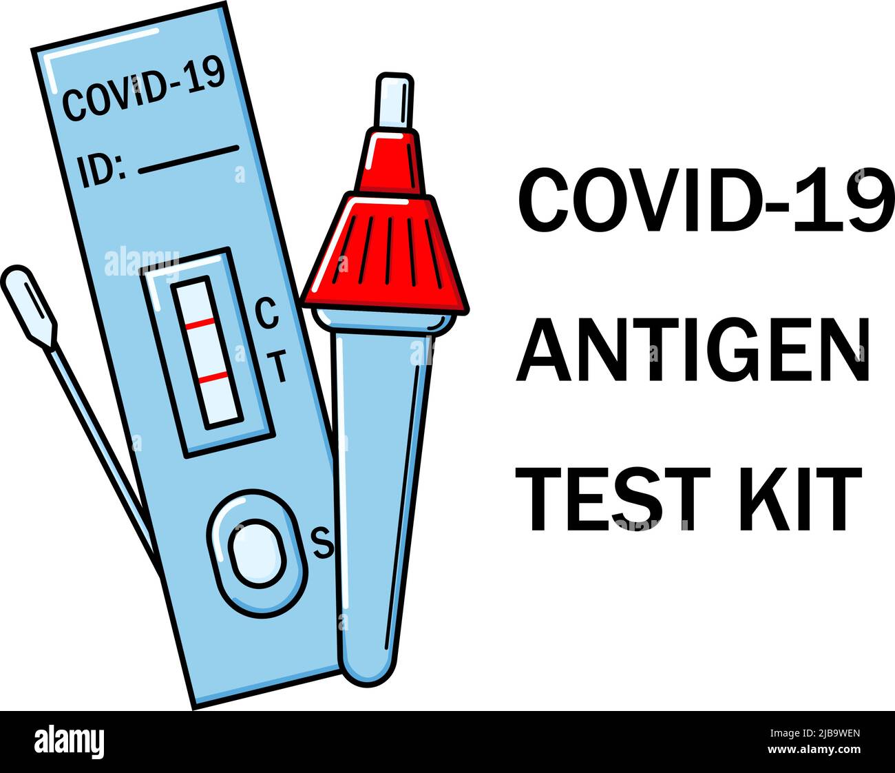 Covid 19 lateral flow selbsttest Stock-Vektorgrafiken kaufen - Alamy