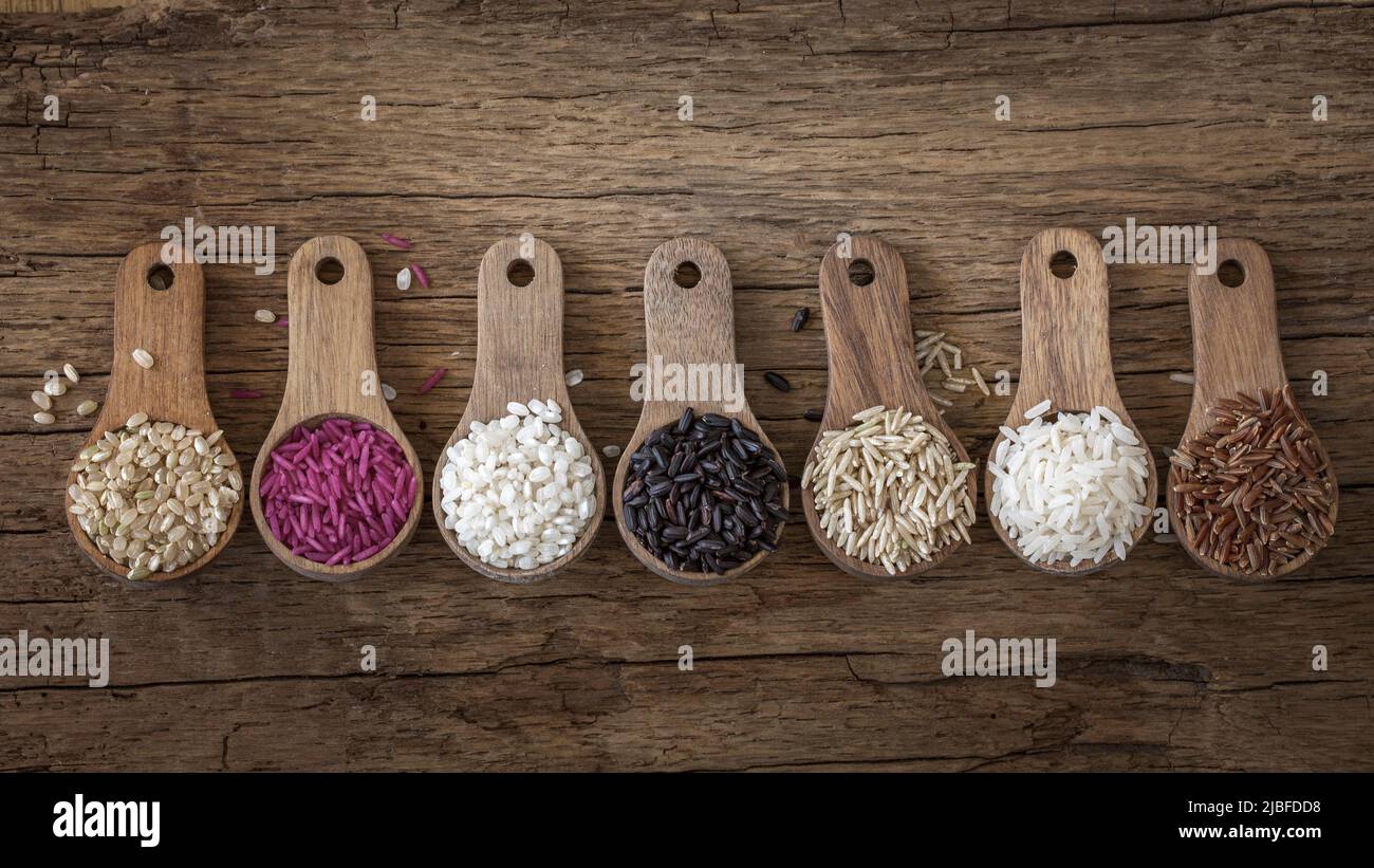 Verschiedene arten von reis -Fotos und -Bildmaterial in hoher Auflösung ...