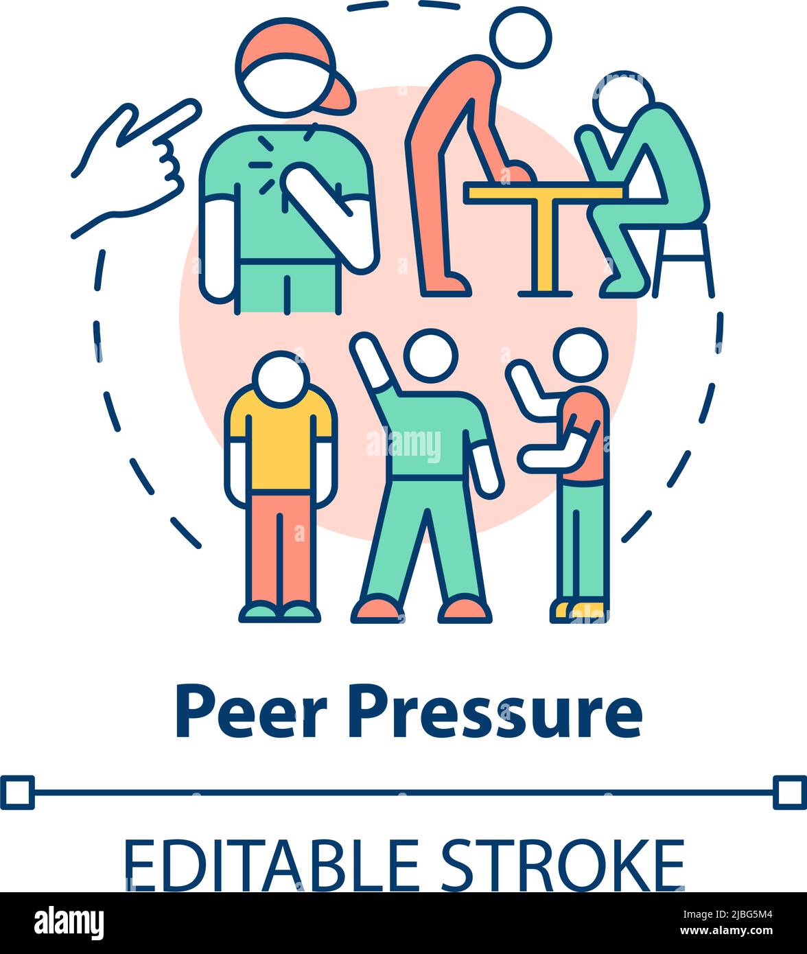 Peer pressure Ausgeschnittene Stockfotos und -bilder - Alamy