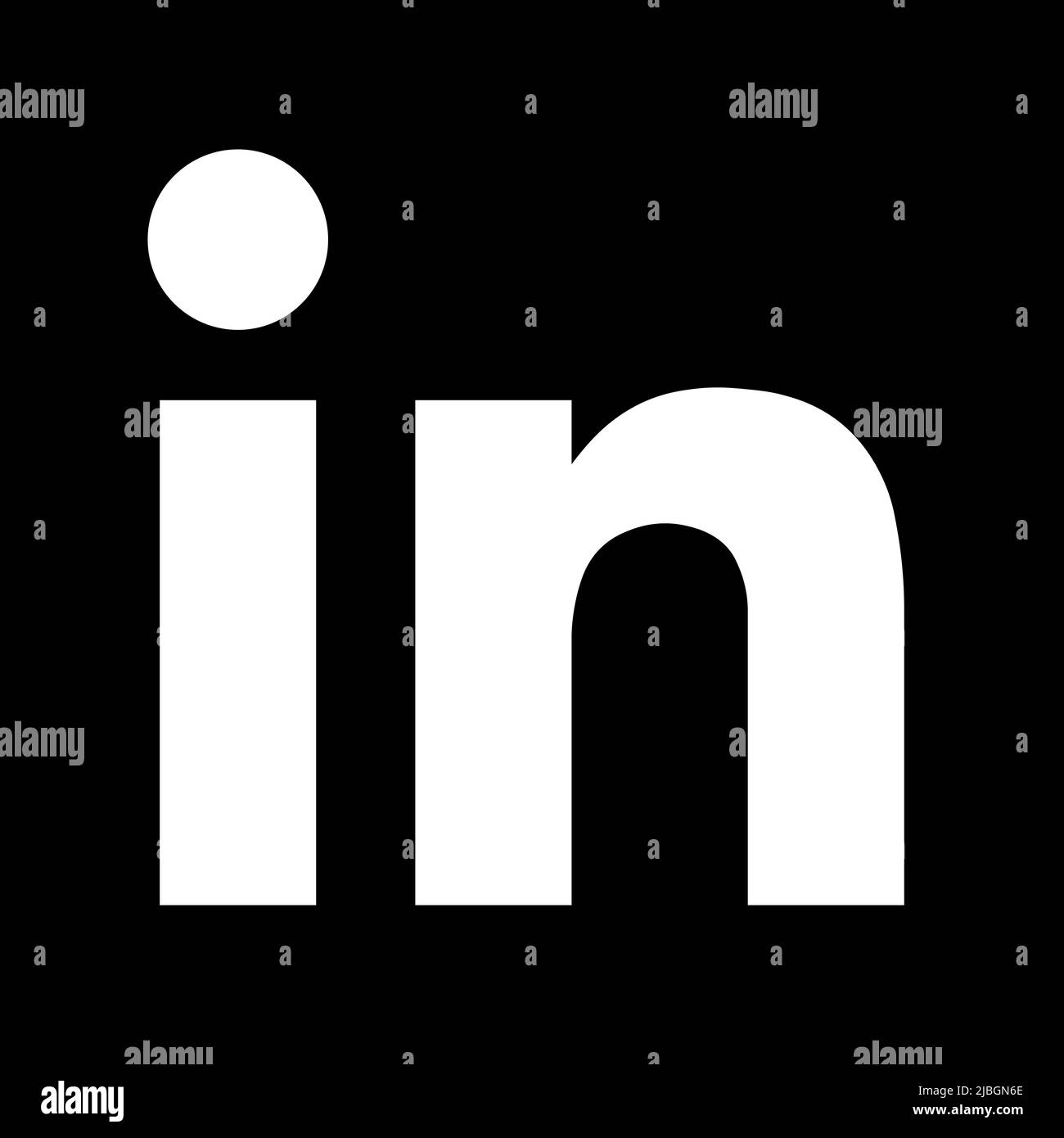 Linkedin logo white Stock-Vektorgrafiken kaufen - Alamy