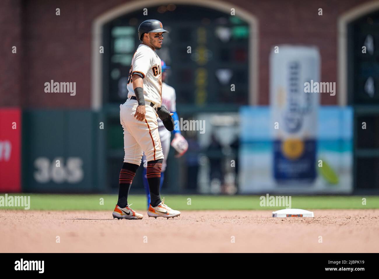 Der San Francisco Giants Infielder Tiroo Estrada (39) auf der zweiten ...