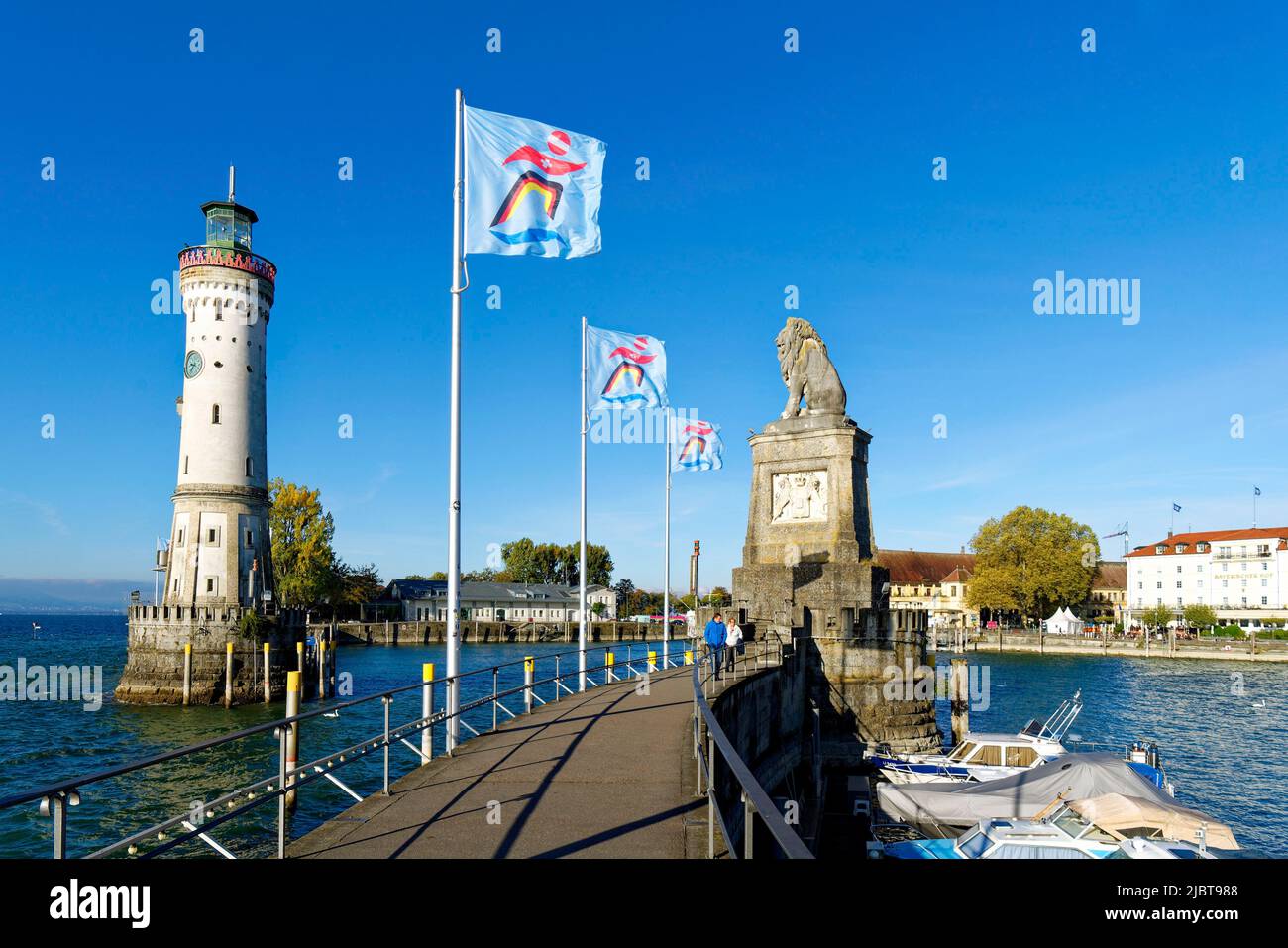 Deutschland, Bayern, Bodensee (Bodensee), Lindau, an der Ruta Hafen ...