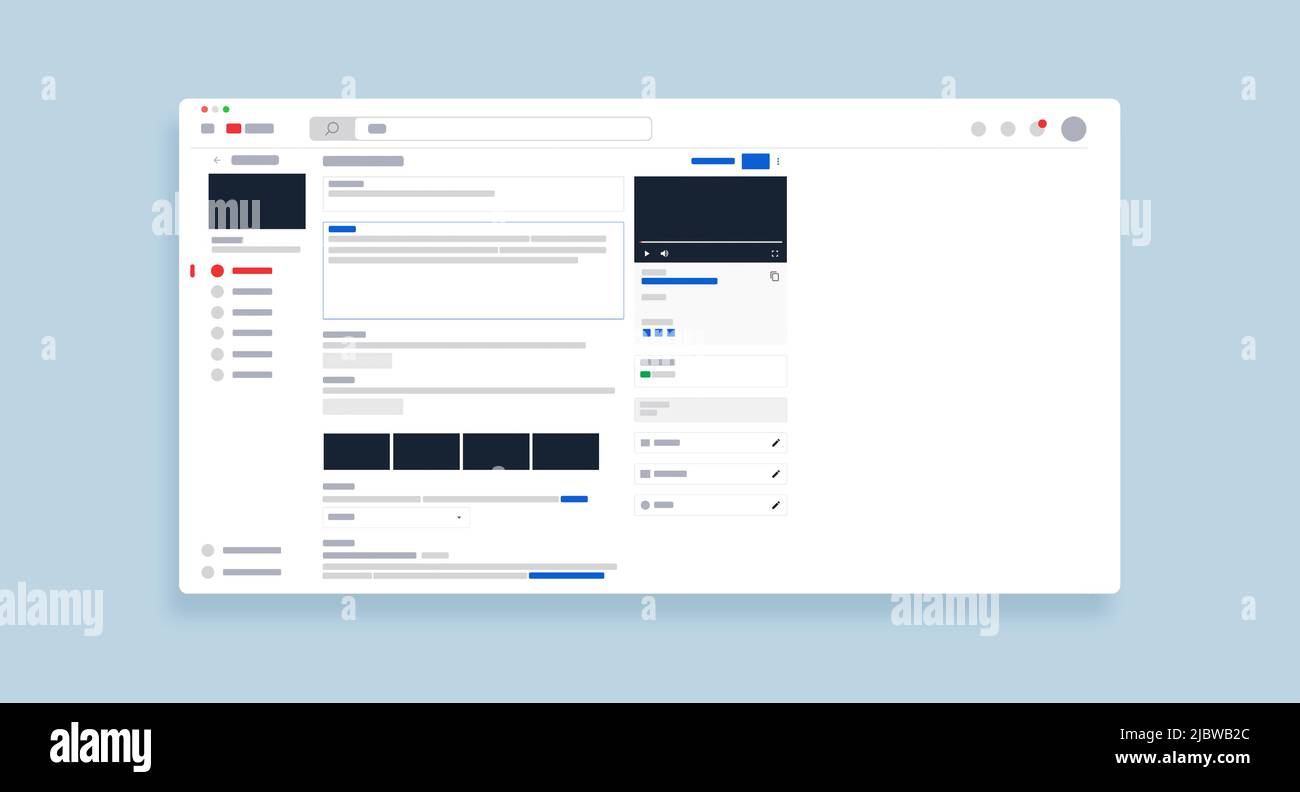 YouTube Creator Studio Dashboard Social Media Video Blogger Konzept ...