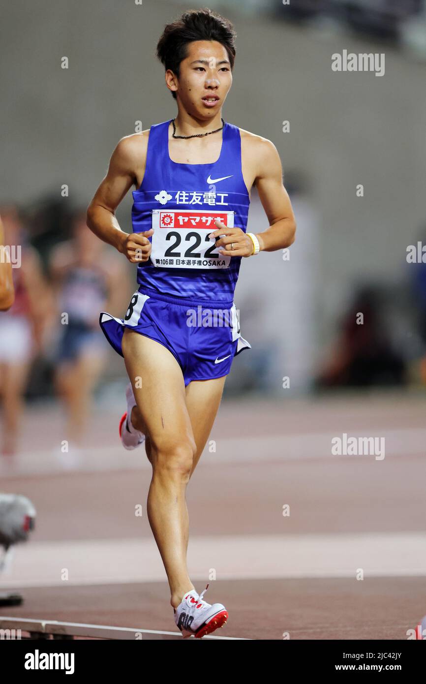 Osaka, Japan. 9.. Juni 2022. Hyuga Endo Athletics : das 106. Japan ...