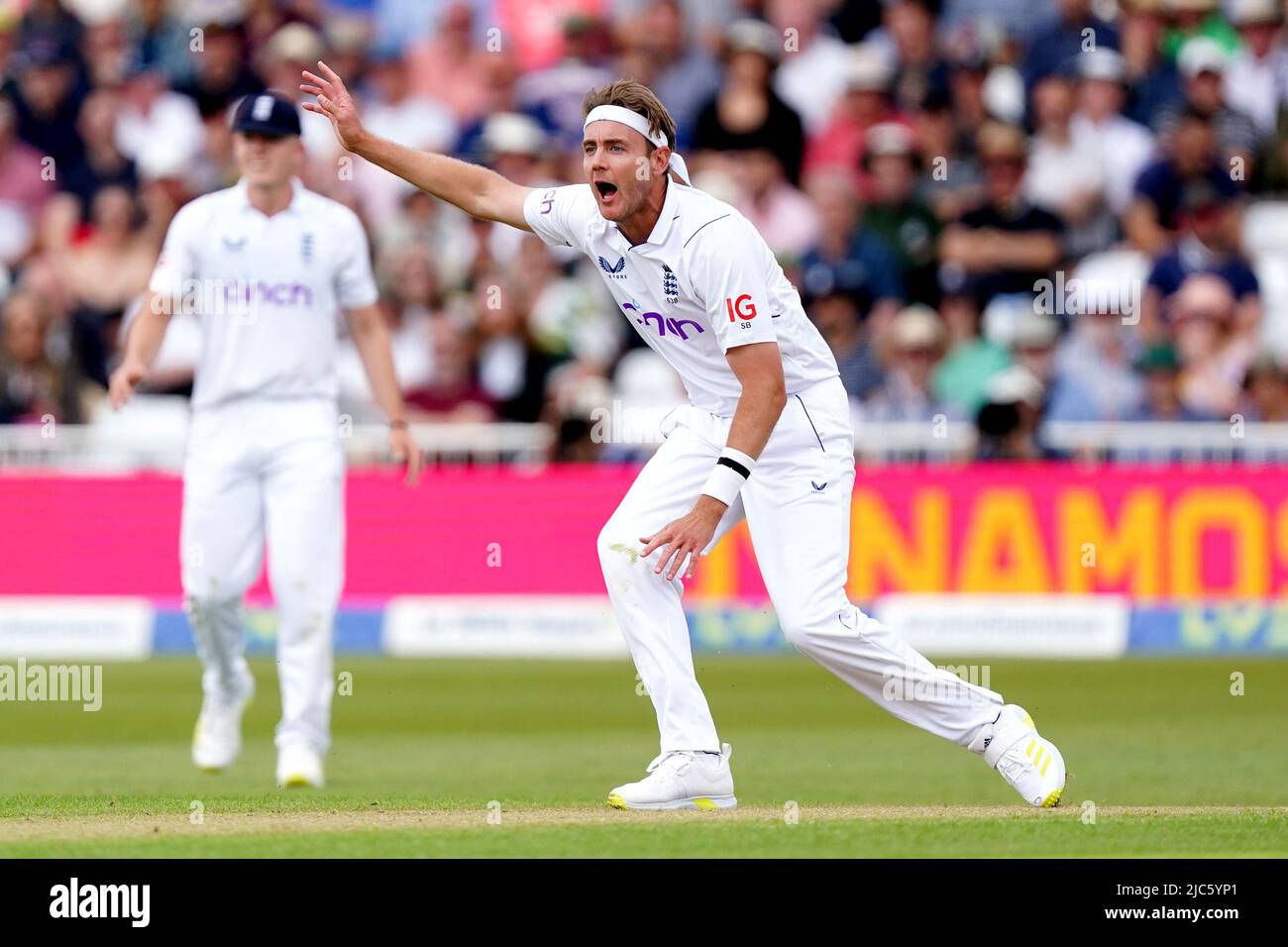 Der englische Stuart Broad appelliert am ersten Tag der zweiten LV ...