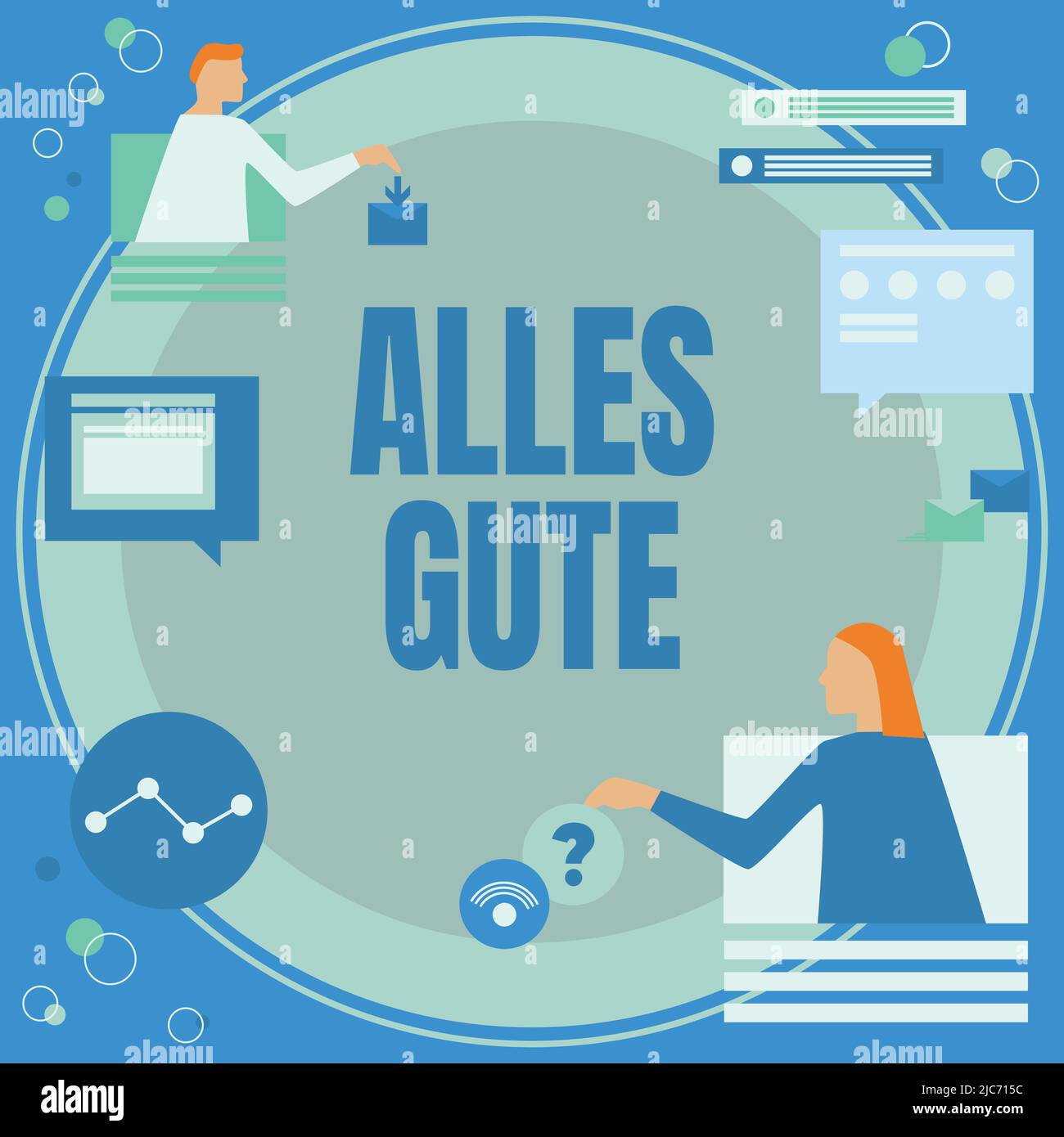 Textunterschrift mit alles gute. Business Overview deutsche Übersetzung ...