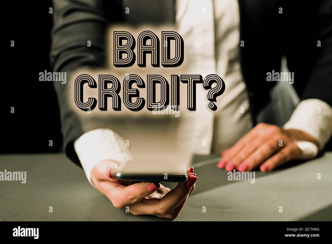 Konzeptunterschrift Frage „schlechte Gutschrift“. Ein Wort aus der Geschichte, das darauf ...