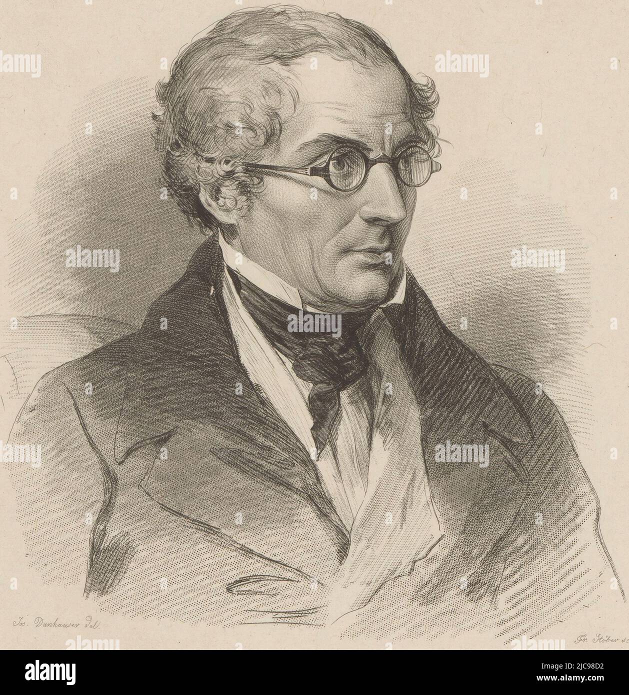 Porträt von Josef Klieber, Druckerei: Franz Xaver Stöber, (auf Objekt ...