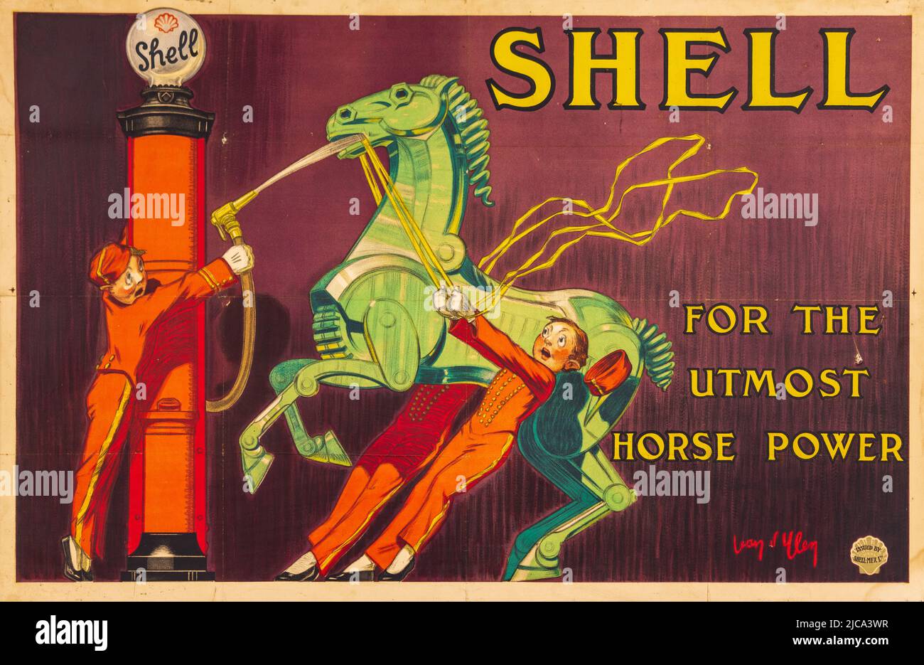 Vintage shell öl poster -Fotos und -Bildmaterial in hoher Auflösung – Alamy