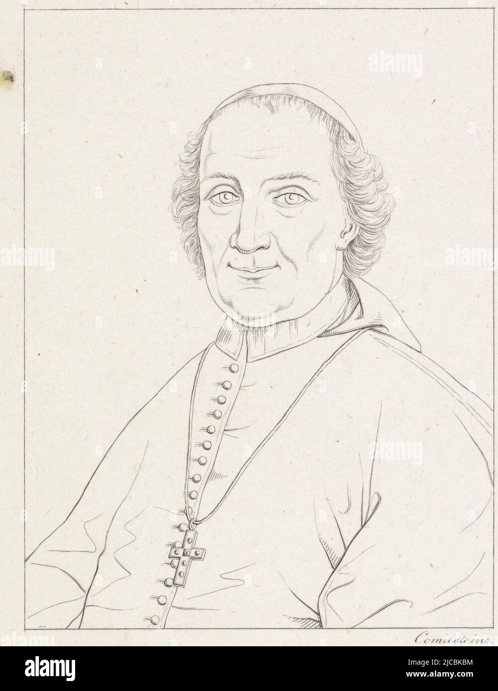 Porträt von Kardinal Angelo Maria Quirini, Druckerei: Marco Comirato ...