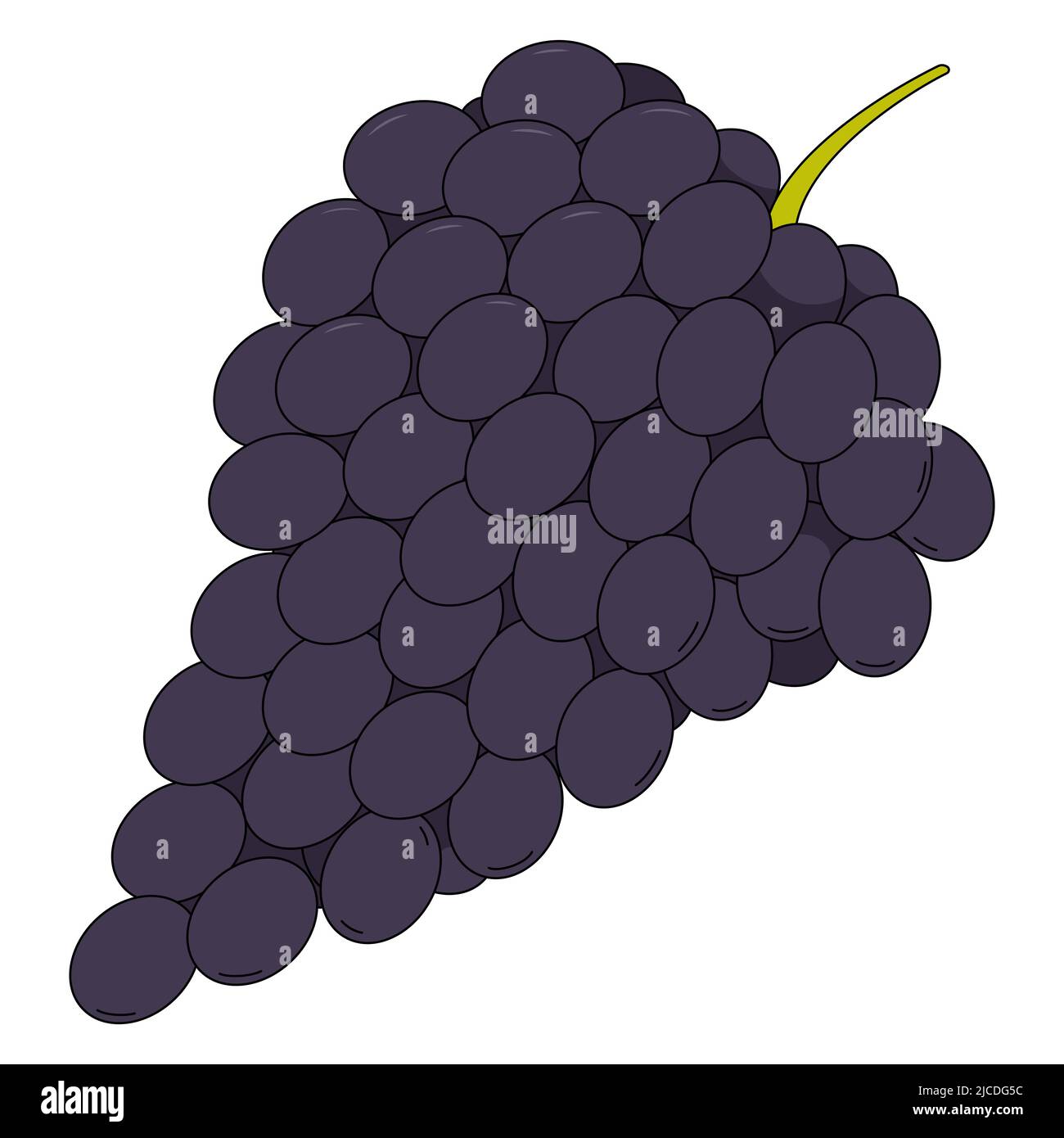 Cartoon bunch grape wine icon Stock-Vektorgrafiken kaufen - Alamy
