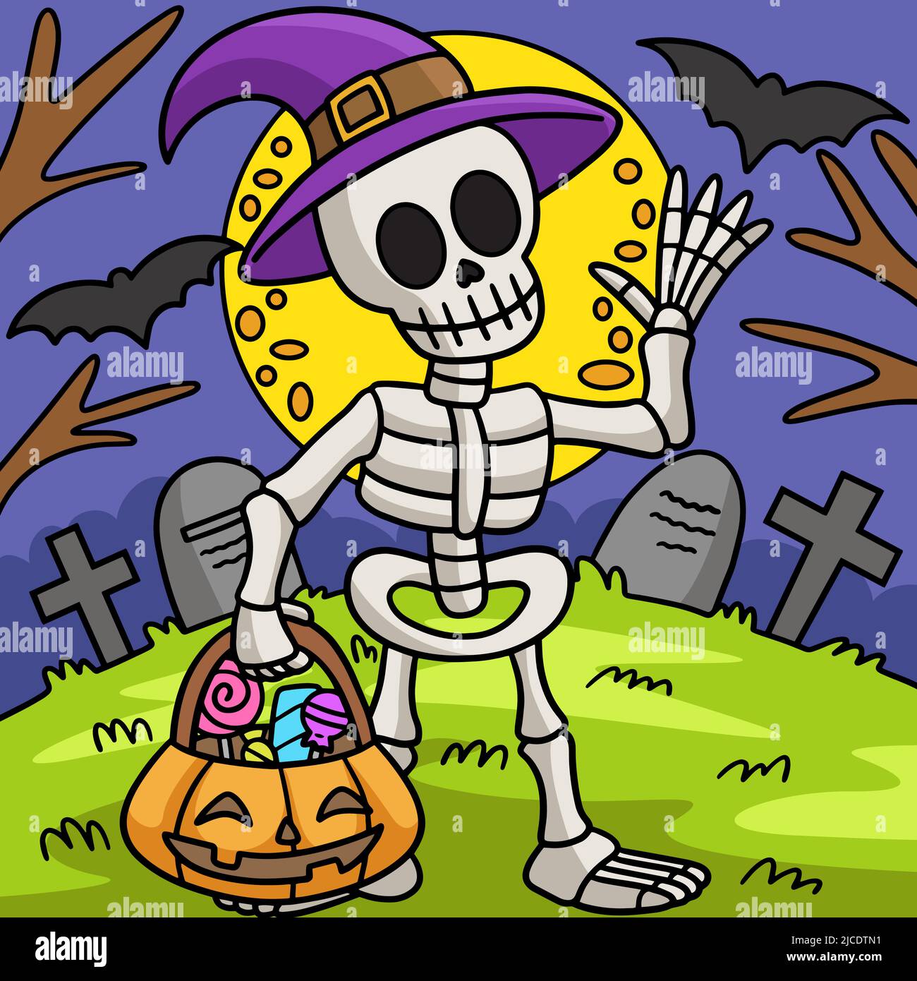 Halloween skeleton cartoon -Fotos und -Bildmaterial in hoher Auflösung ...