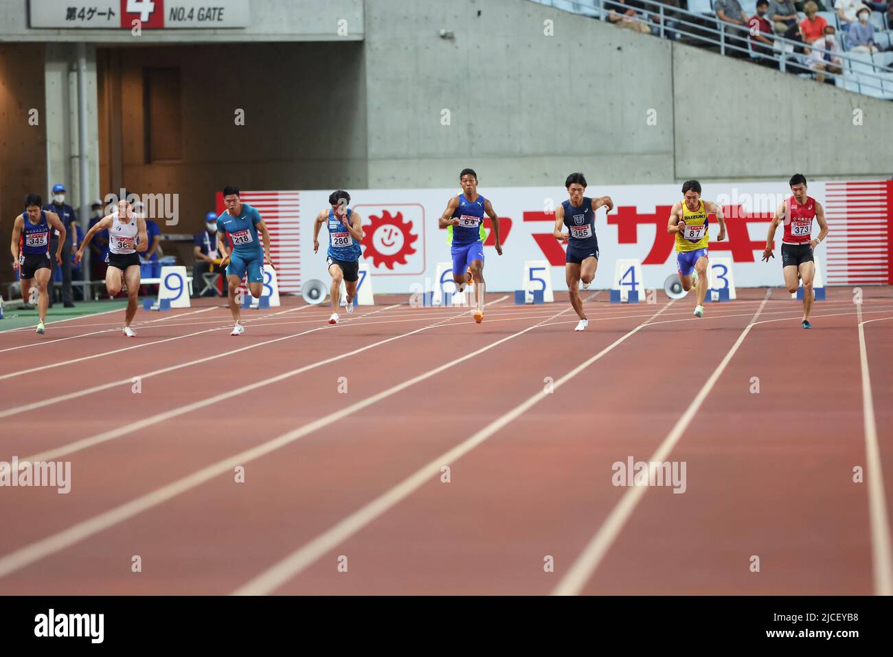 Osaka, Japan. 10.. Juni 2022. (L-R) Kotaro Ito, Akihiro Higashida, Yuki Koike, Ryuichiro Sakai ...