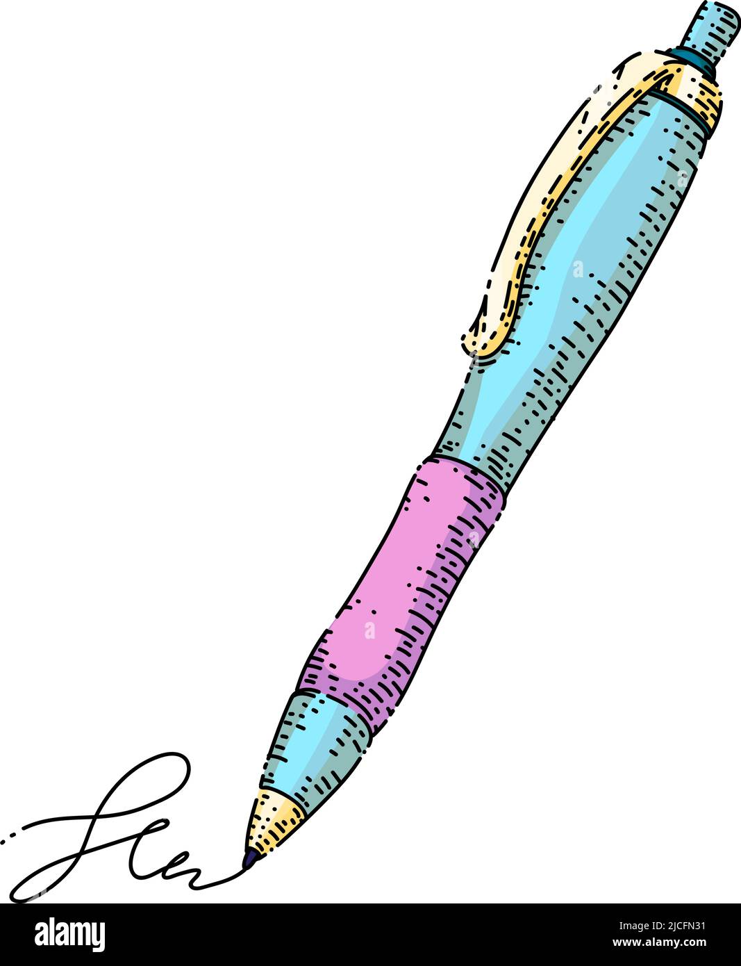Stift Schreibwaren Skizze von Hand gezeichnet Vektor Stock-Vektorgrafik ...