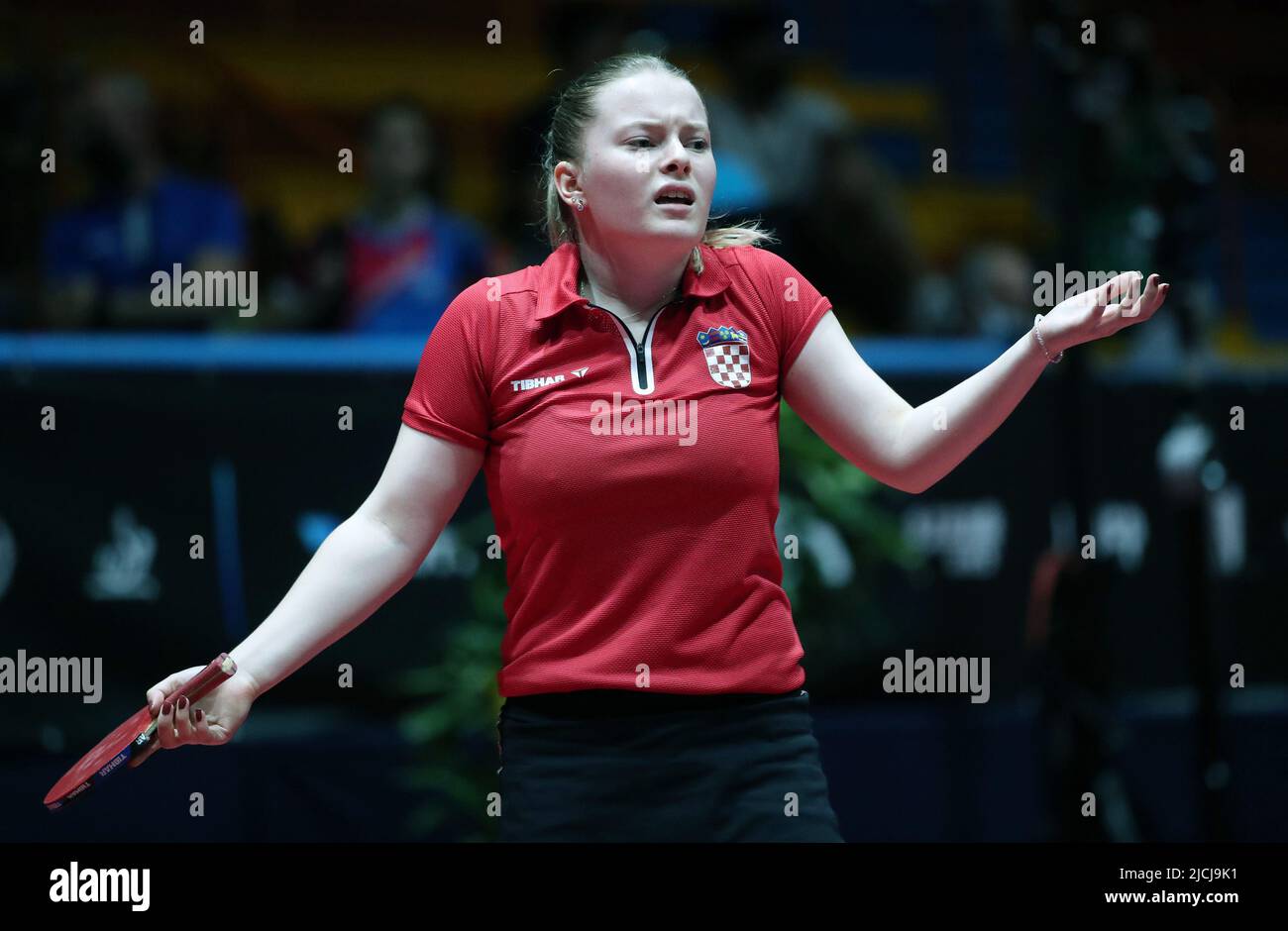 Zagreb, Kroatien, 13. Juni 2022. Hana Arapovic, Kroatiens, im Kampf ...