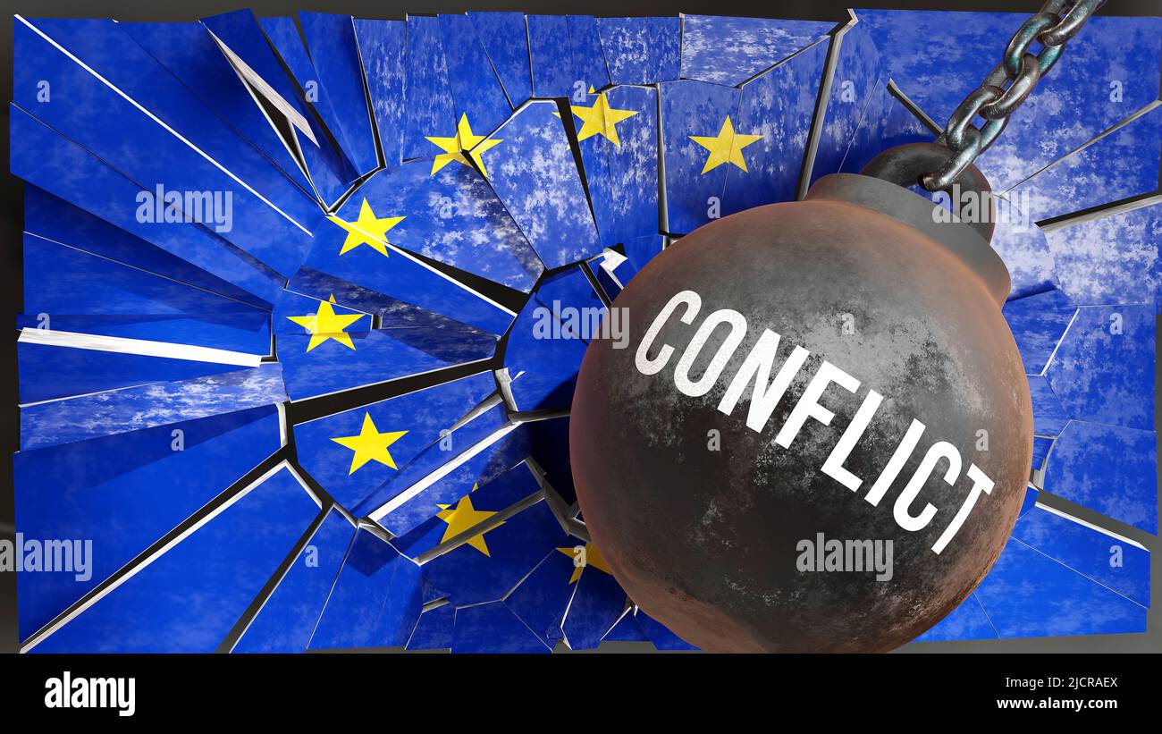 Konflikt und EU-Europa, die Wirtschaft zerstören und die Nation ...