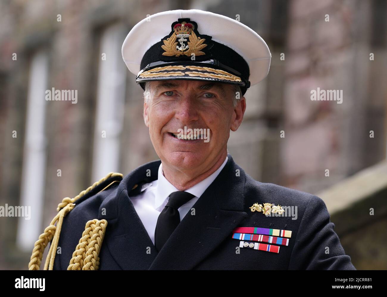 Nach einem Interview mit den Medien im Edinburgh Castle wurde Sir Tony ...