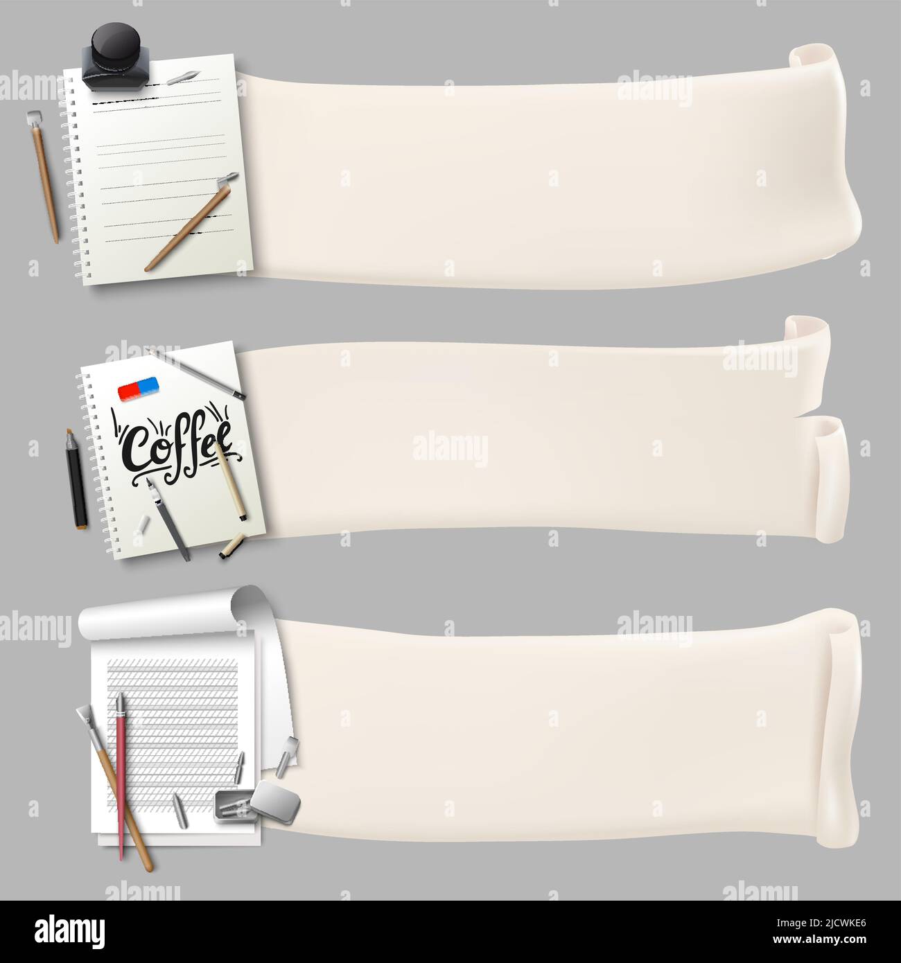 Schriftzug pergament Stock-Vektorgrafiken kaufen - Alamy