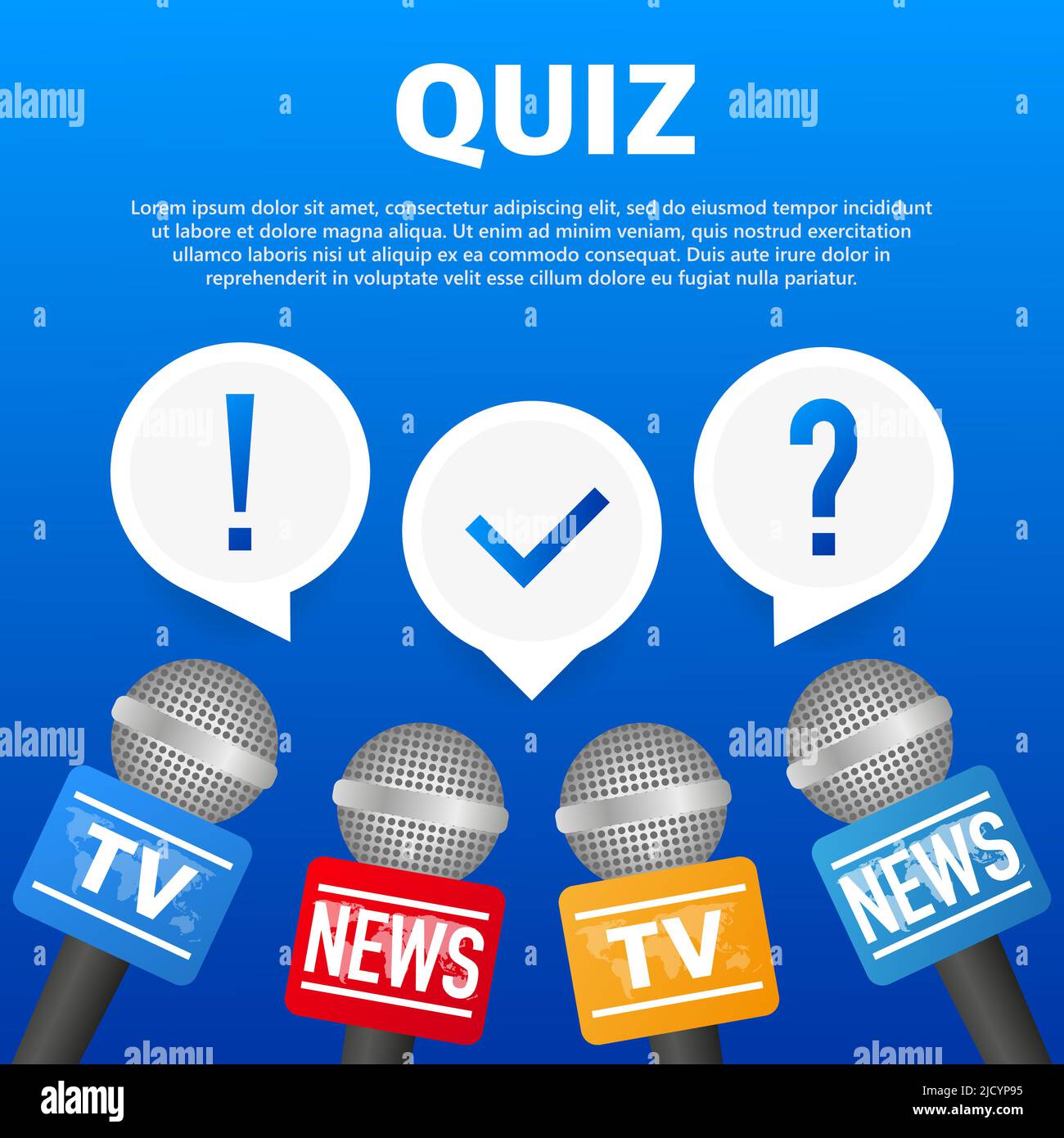 Quiz-Logo mit Sprechblasensymbolen, Konzept des Fragebogens zeigen ...