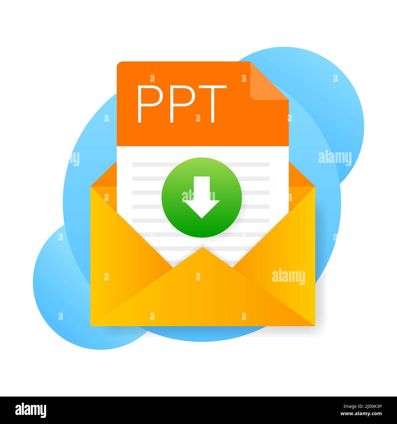 PPT-Dateisymbol. Dokumenttyp der Tabelle. Modernes flaches Design ...