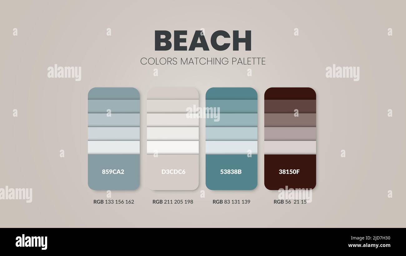Farbpalette in weichen und blassfarbenen Kollektionen. Diagrammvorlage ...