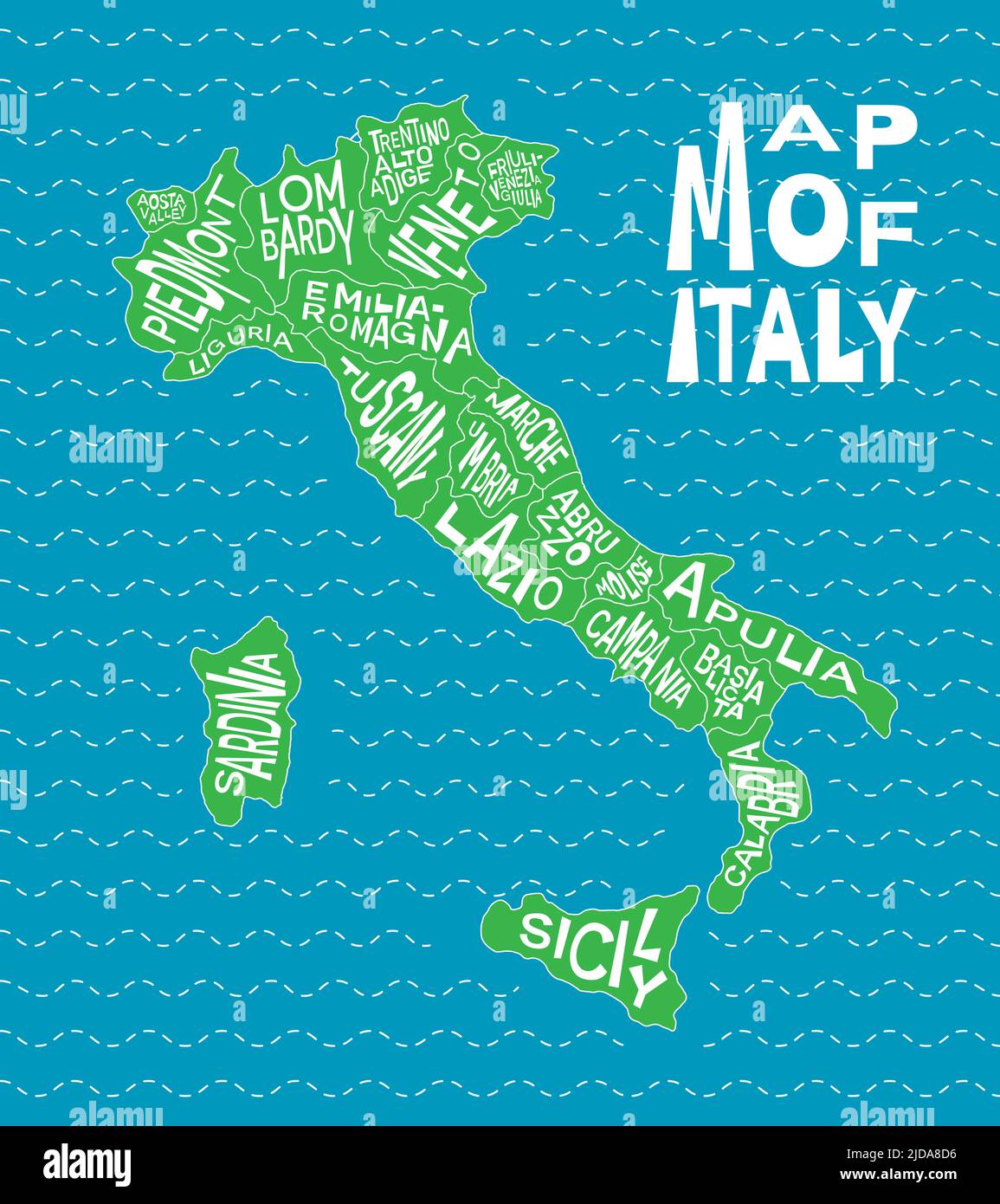 Politische Landkarte Italiens mit Namen der Provinzen - Lombardei ...