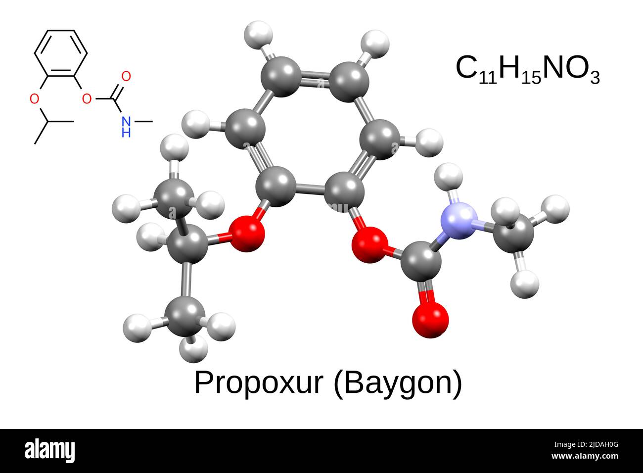 Chemische Formel, Skelettformel und 3D Ball-and-Stick-Modell von ...