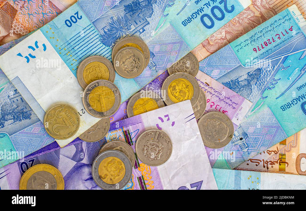 African money banknote moroccan dirham Stockfotos und -bilder Kaufen - Alamy