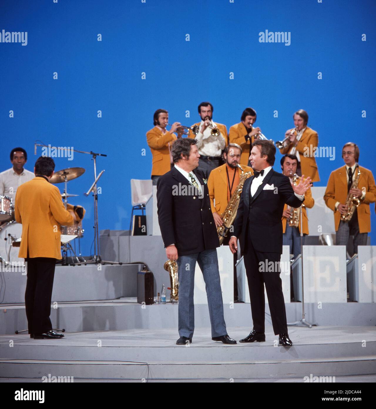 Drei mal neun, ZDF Quizshow, Deutschland, 1971, im Bild: Showmaster Wim ...