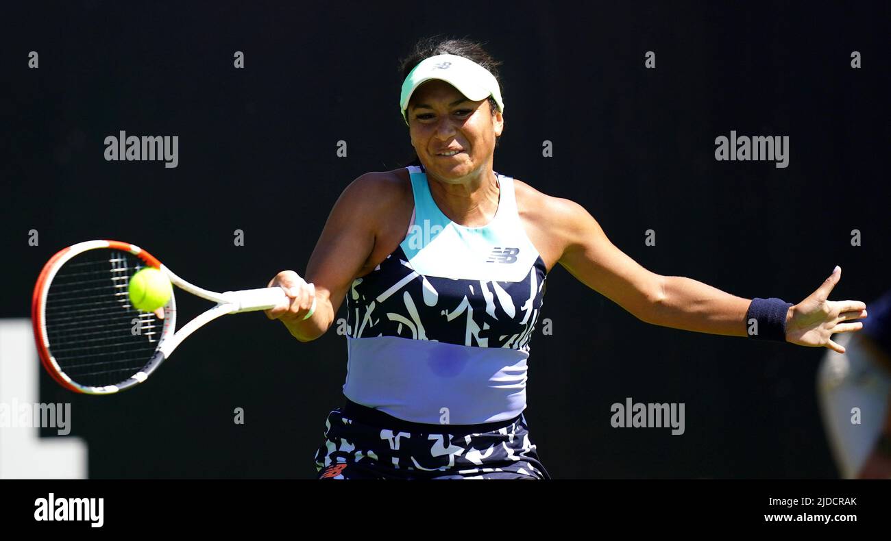 Heather Watson im Einsatz gegen Rebecca Marino in ihrem ersten Damen ...