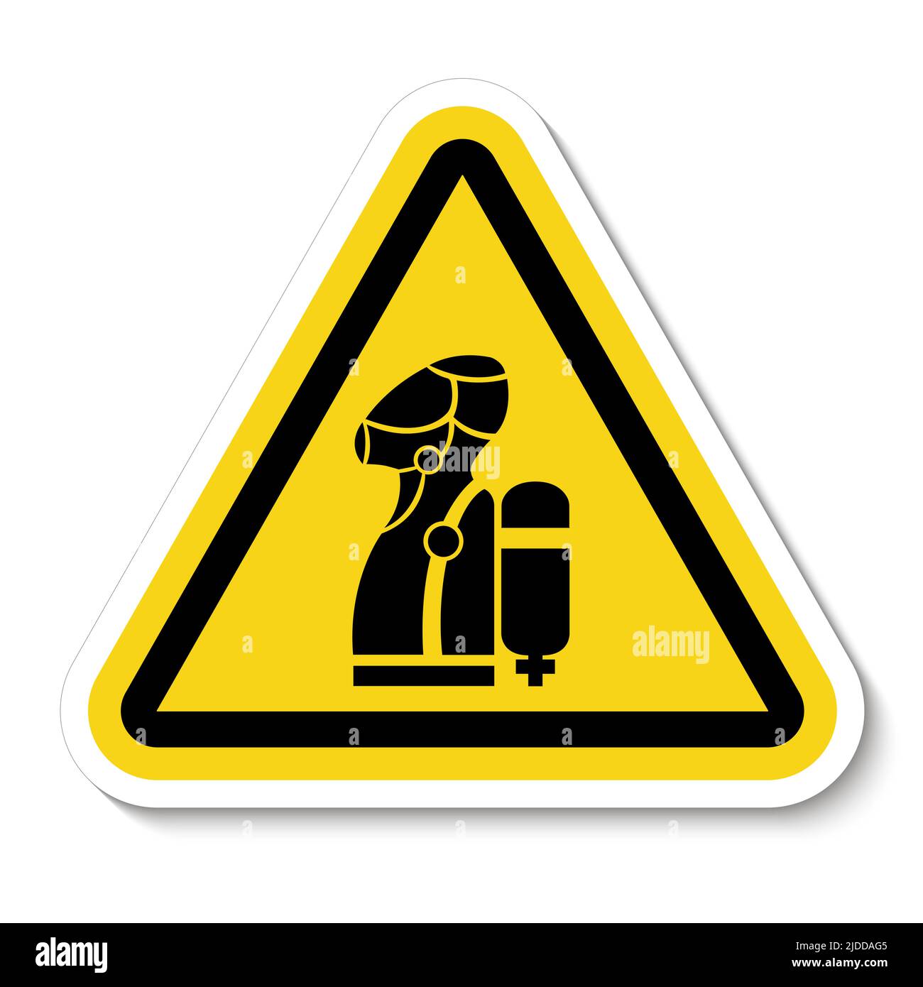 Tragen Sie das Symbol SCBA (Self contained Breathing Apparatus) Isolate ...