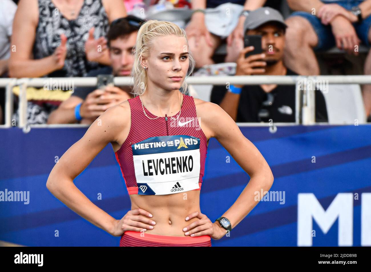 Yuliya (Yuliia) Levchenko aus der Ukraine (Frauen-Hochsprung) während ...