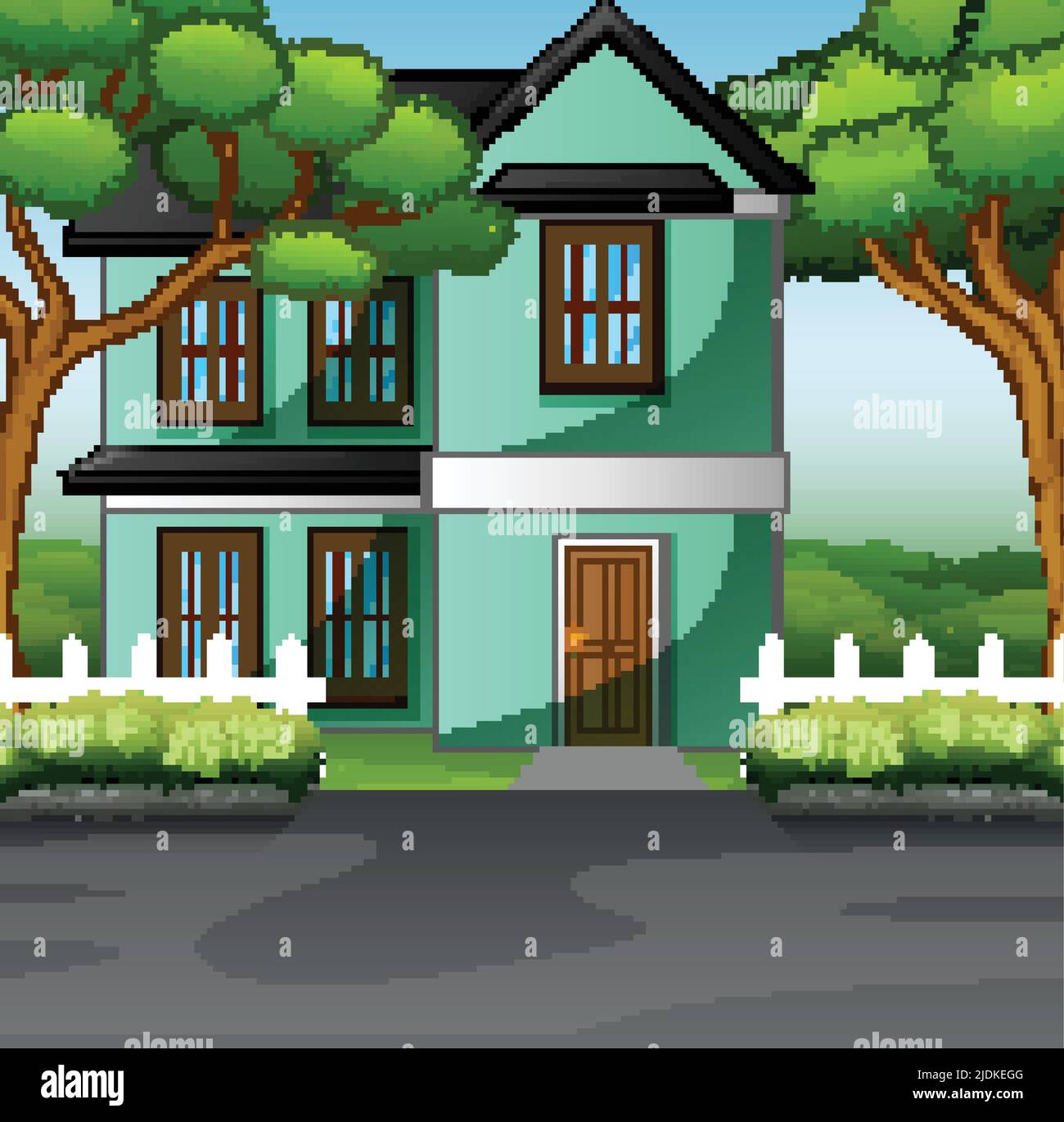 Villa rasen Stock-Vektorgrafiken kaufen - Alamy