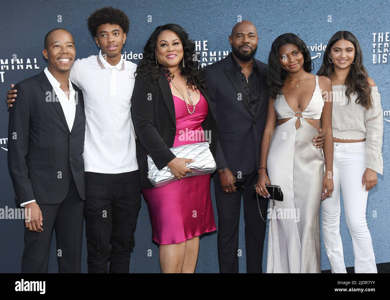 (L-R) Achary Fuqua, Brando Fuqua, Lela Rochon, Antoine Fuqua, Asia ...