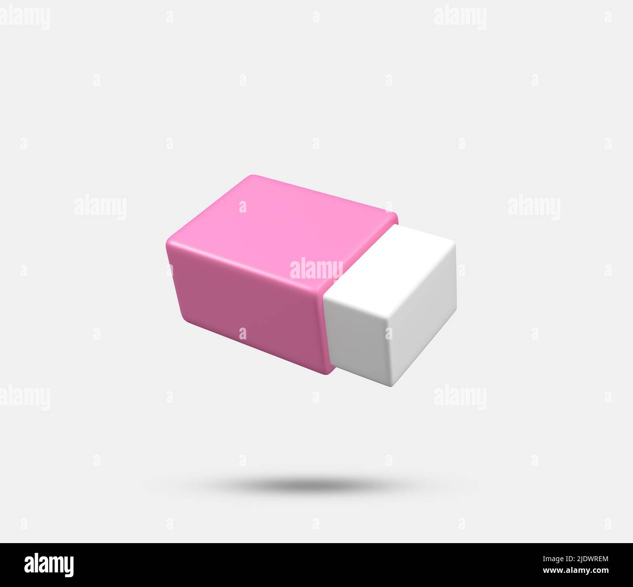 Radiergummi 3D-Symbol. Minimal Stil sauber 3D Symbol der Bildung ...