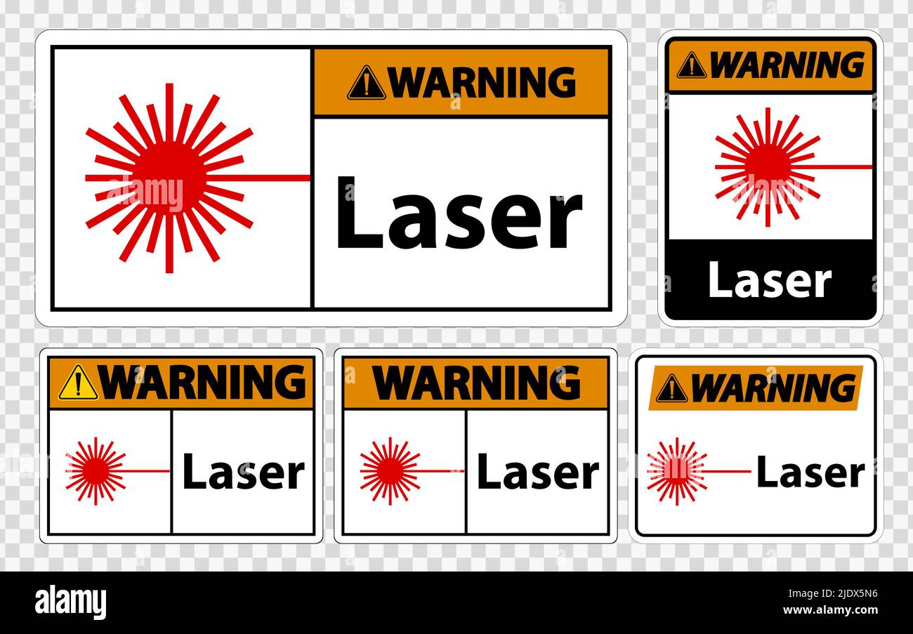 Warnung Laser Symbol Zeichen Symbol Zeichen Isolieren auf transparentem ...