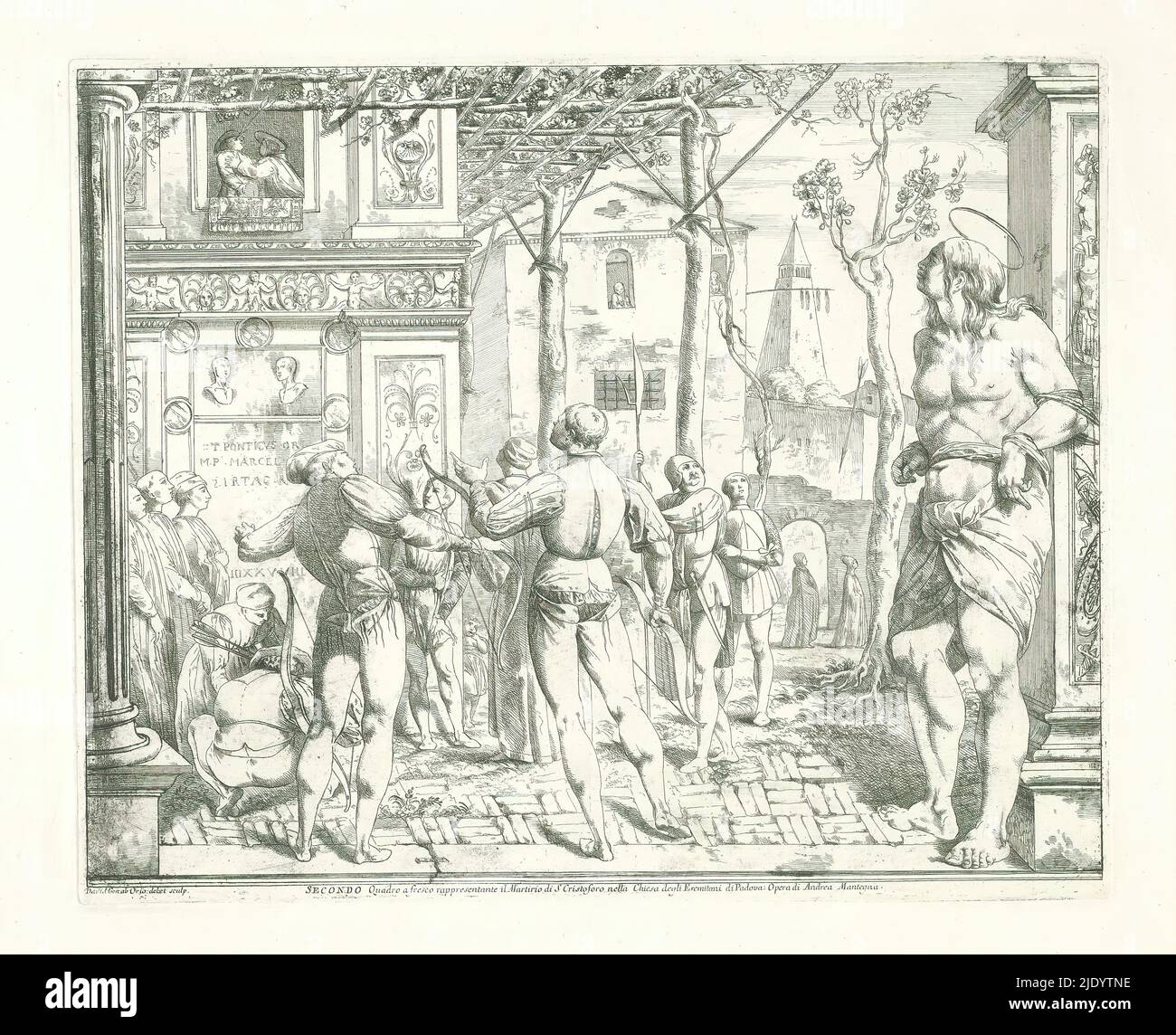 Das Martyrium des Heiligen Christophorus, die Fresken von Andrea Mantegna in der Chiesa degli ...