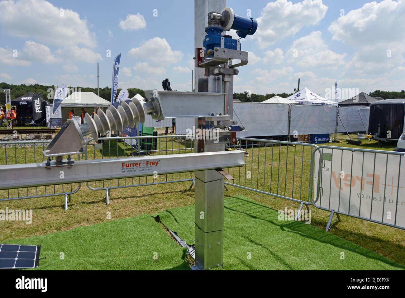Bewegliche elektrische Leiterbahn für die Entladung von Güterzugen von ...
