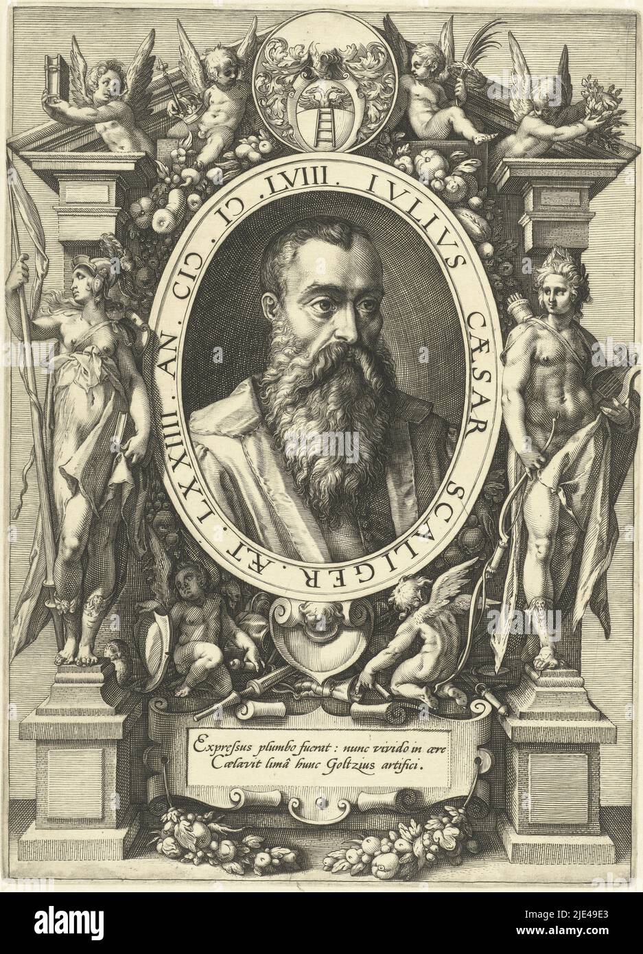 Porträt von Julius Caesar Scaliger, Hendrick Goltzius, 1900 - 1917 ...