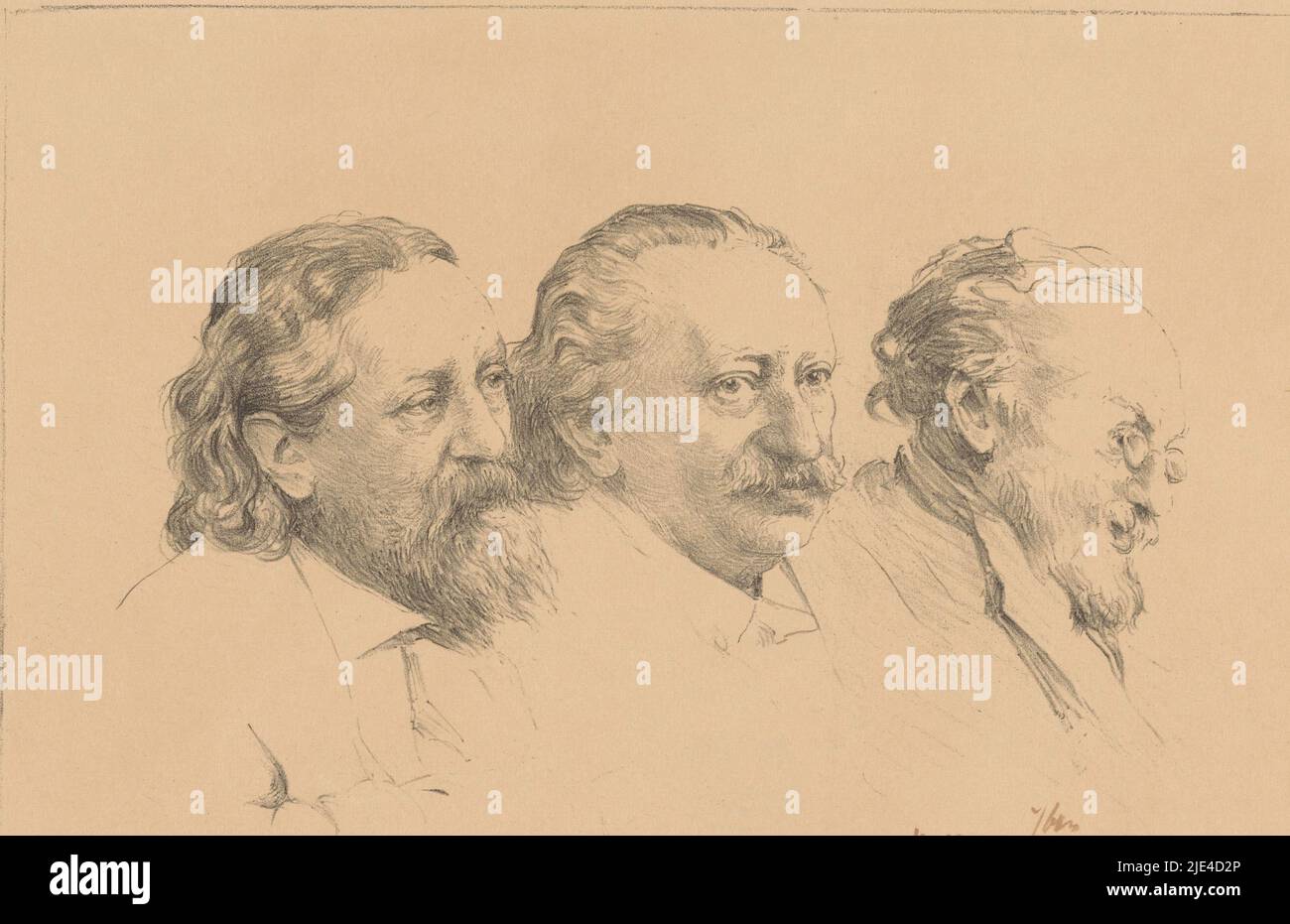 Porträt von Jacob, Willem und Matthijs Maris, Willem Matthijs Maris ...