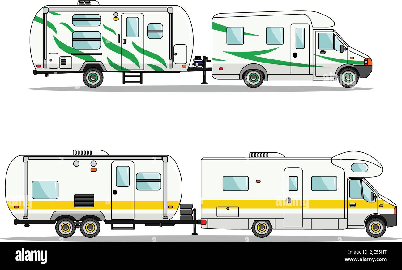 Cartoon camping van caravan -Fotos und -Bildmaterial in hoher Auflösung ...