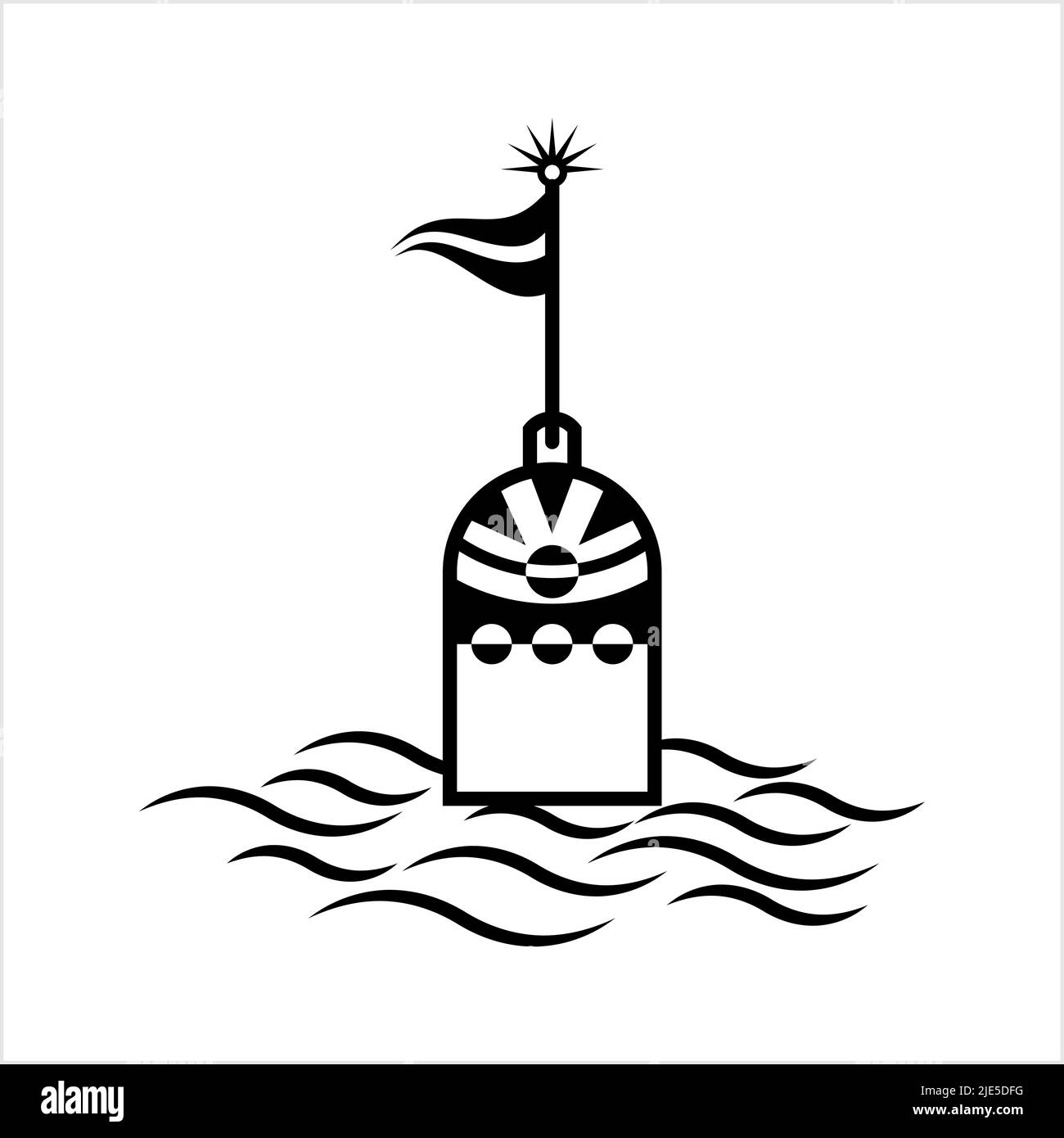 Boje-Symbol, Float Boje-Symbol Vektor-Kunst Illustration Stock ...