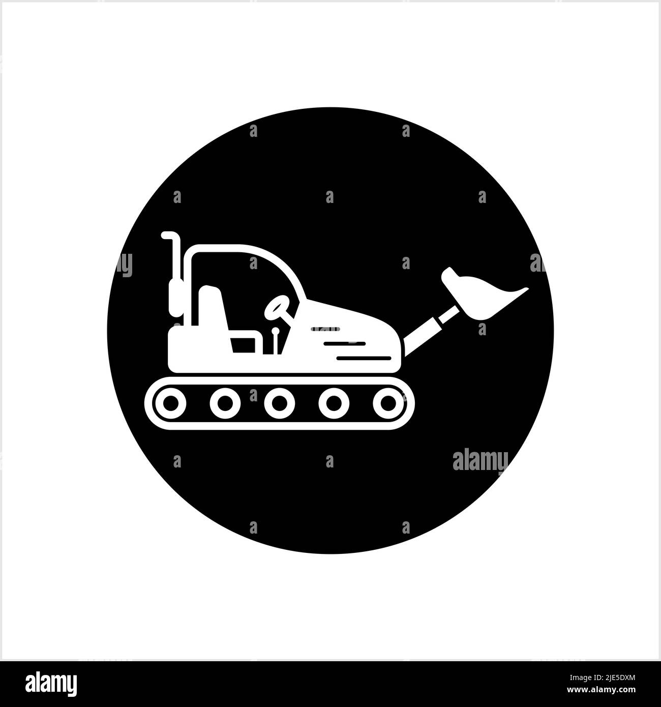 Bulldozer Symbol, Crawler Bulldozer, Bagger Symbol Vektor-Kunst ...