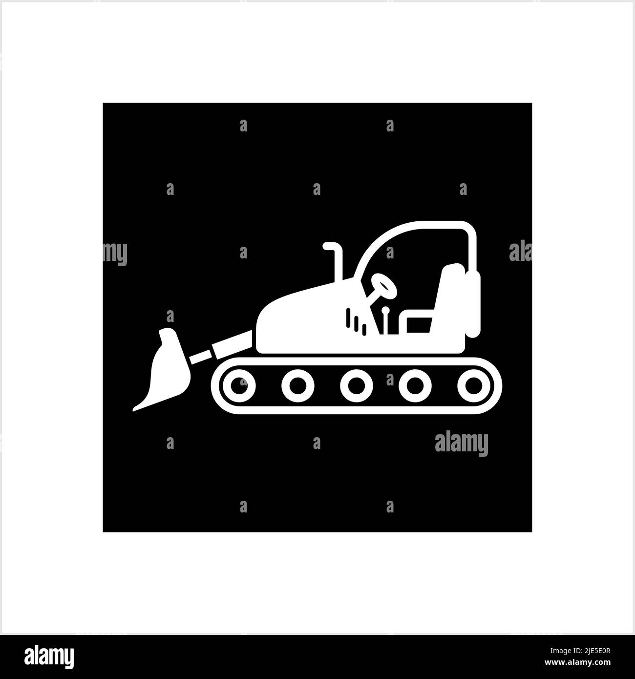 Bulldozer Symbol, Crawler Bulldozer, Bagger Symbol Vektor-Kunst ...