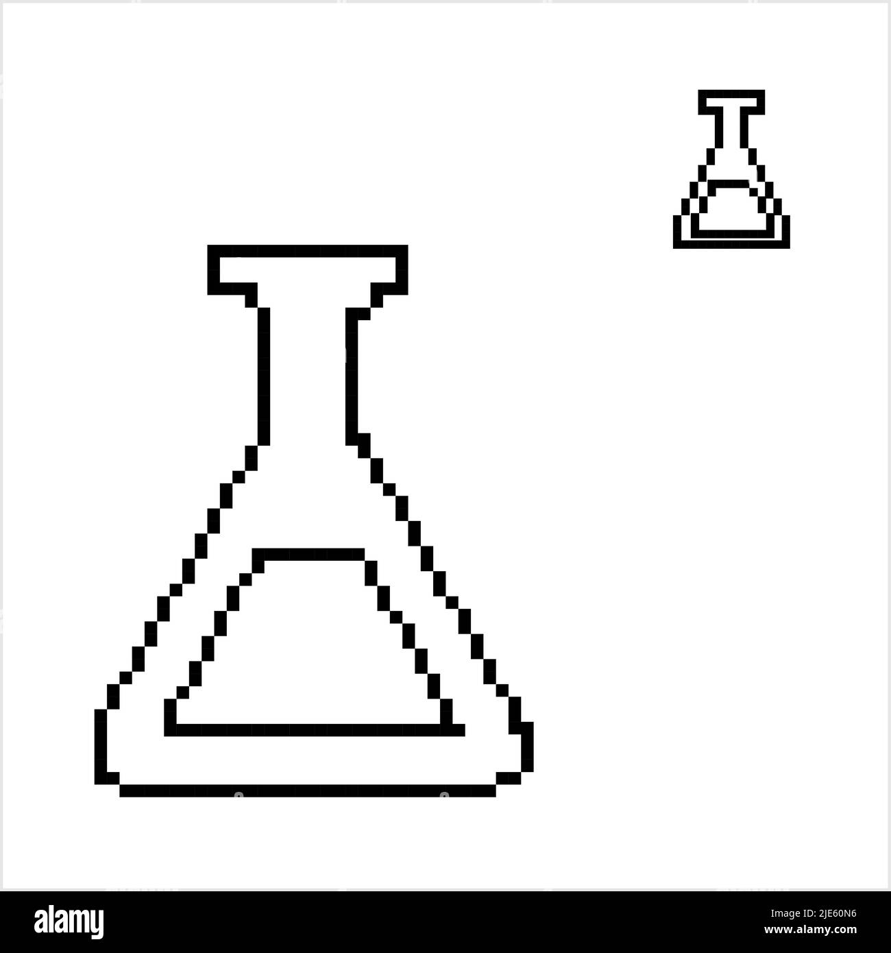 Becher Icon Pixel Art, Becher Pixeliert Form Vektor Art Illustration ...